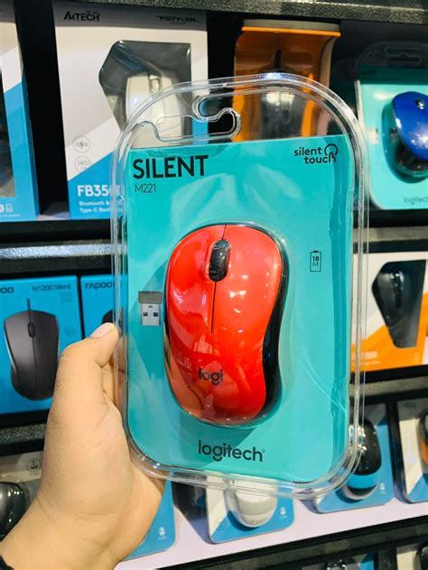 Logitech M221 Wireless Silent Mouse Red Computers And Tech Parts And Accessories Mouse