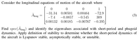 Consider The Longitudinal Equations Of Motion Of The