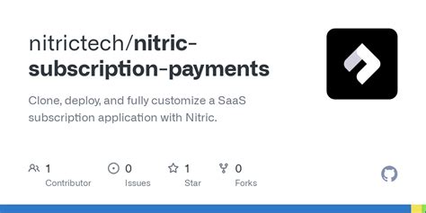 Github Nitrictechnitric Subscription Payments Clone Deploy And Fully Customize A Saas
