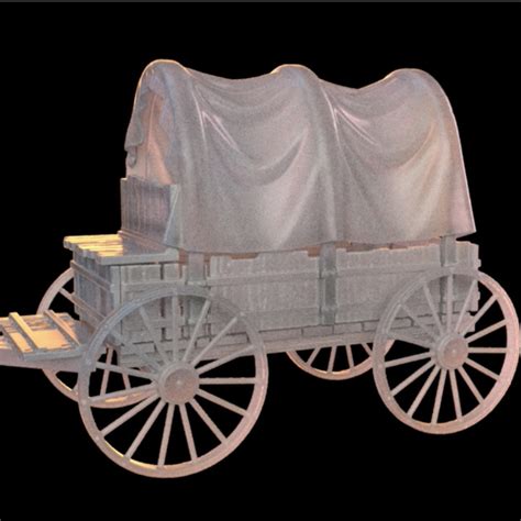 3d Printable Covered Wagon By Simon