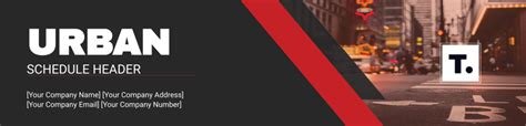 Urban Schedule Header Template Edit Online And Download Example