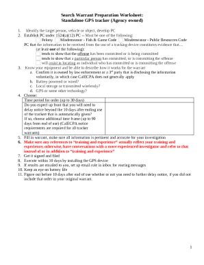 Application For And Issuance Of Search Warrant Doc Template PdfFiller