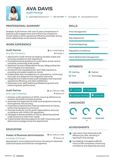 10 Audit Partner Resume Samples And Templates For 2025 10 Audit Partner Resume Samples And Templates For 2025