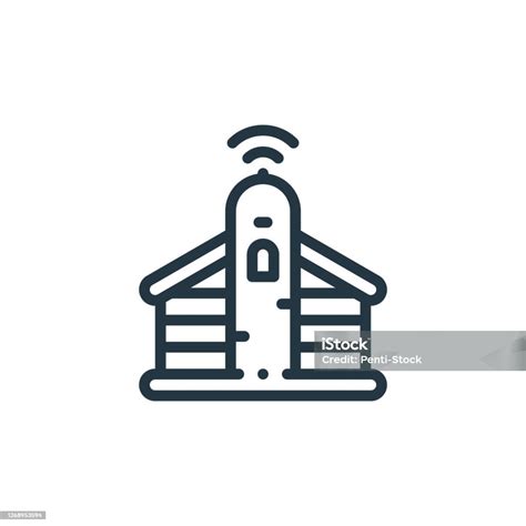 흰색 배경에서 격리된 사일로 벡터 아이콘입니다 개요 웹 사이트 디자인 및 모바일 응용 프로그램 개발을위한 얇은 라인 사일로