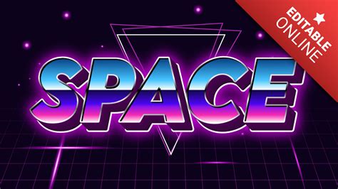 Space 3d Font Text Effect Generator