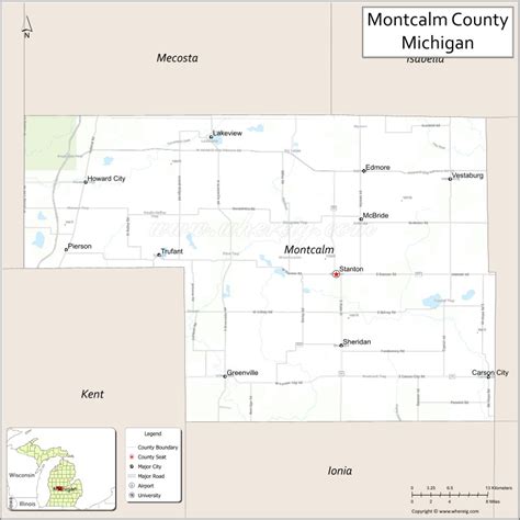 Map Of Montcalm County Michigan