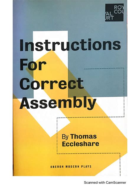 Instructions For Correct Assembly Pdf