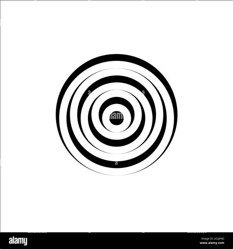 Concentric Circle Abstract Shape Vector Art Illustration Stock Vector