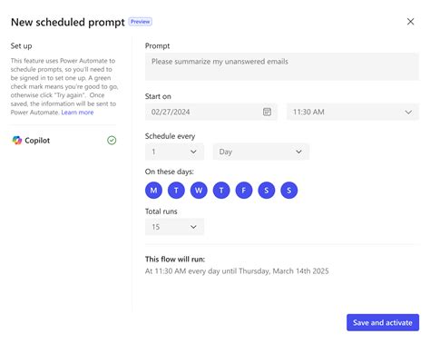 manage scheduled prompts for microsoft 365 copilot microsoft learn