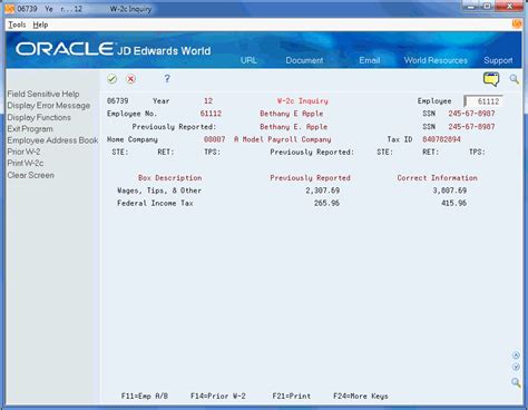 Working With W 2c Forms