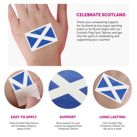 Scotland Flag Tattoo For Themed Celebrations Cazaar