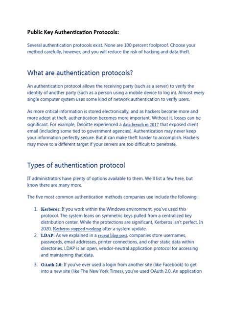 Public Key Authentication Protocols Pdf Radius Authentication