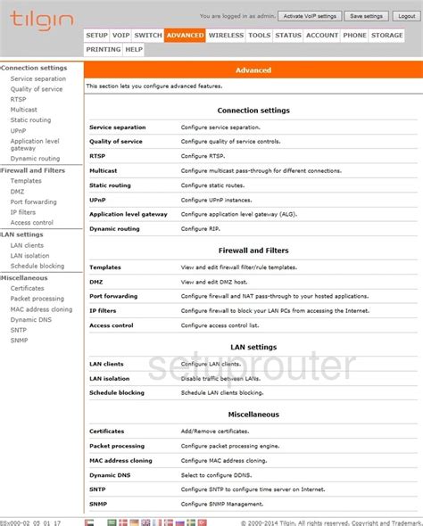 All Screenshots For The Tilgin HG