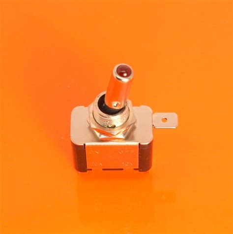 2 Position SPST ON OFF Toggle Switch With Red LED 3 Way Components