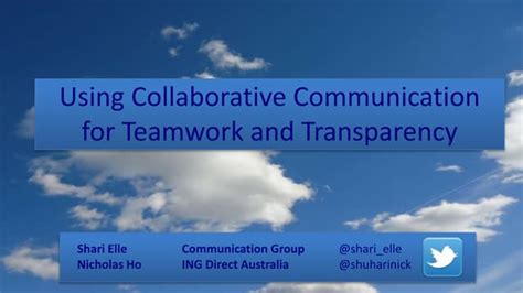 Collaborative Communication Agile Australia 2016 Ppt