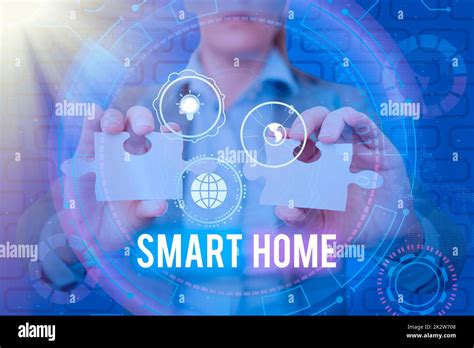 Writing Displaying Text Smart Home Business Concept Automation System