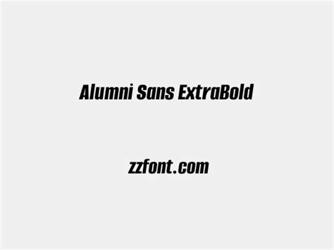 Alumni Sans Extrabold