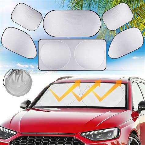 Shandabuliu Parasoles De Coche 6pcs Parasol Para Parabrisas De Coche