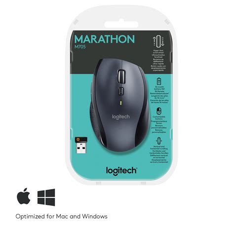 Logitech Marathon Mouse M705 Wireless Laser 7 Button 1000 Dpi Shs Computer