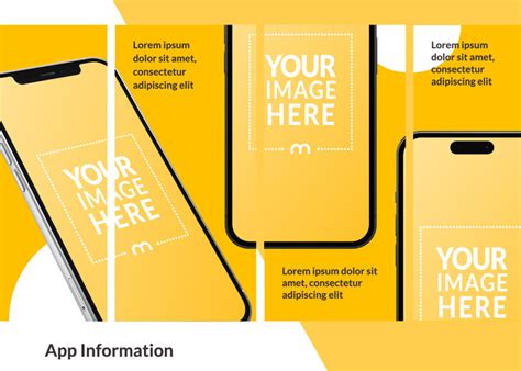 App Store Screenshots Psd Mockup With Iphones And Editable Text