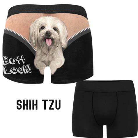 Mens Boxer Briefs Maltese Shih Tzu Puppy Dog Male Underwear Small Dog