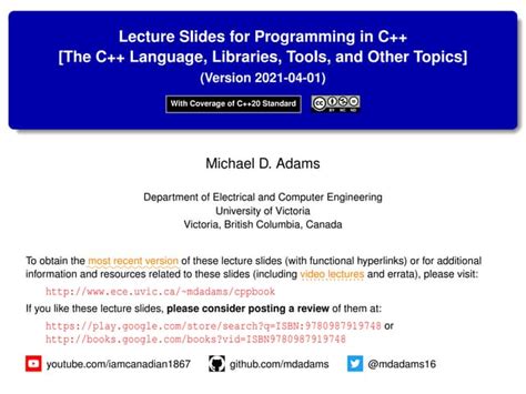 Lectureslidesforprogrammingincpp 2021 04 01pdf
