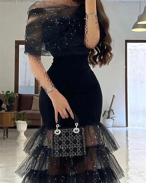 پیراهن مجلسی مشکی زنانه برای عروسی با طرح های بسیار شیک و قشنگ