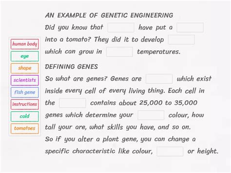 Genetic Engineering Complete The Sentence
