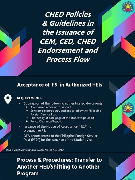 1 ched policies guidelines in the issuance of cem ced ched endorsement