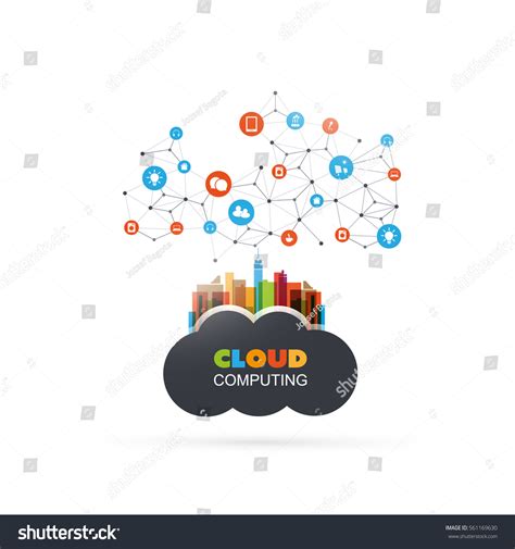Cloud Computing Design Concept Icons Digital Stock Vector Royalty Free 561169630 Shutterstock
