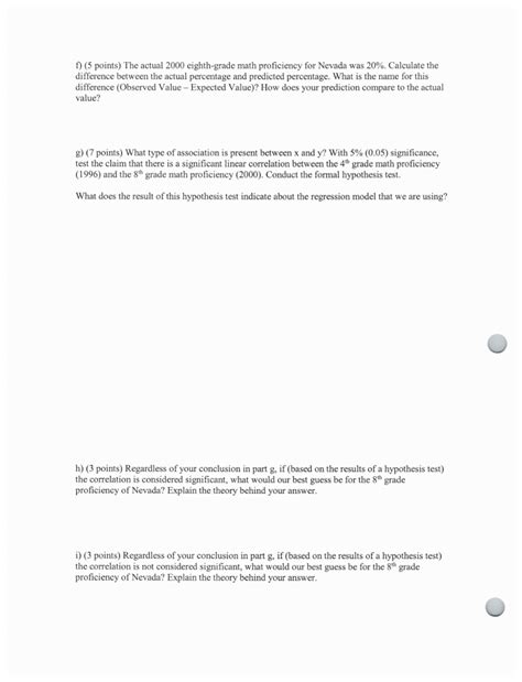 solved statistics name date assignment linear regression
