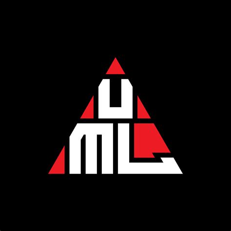 Uml Triangle Letter Logo Design With Triangle Shape Uml Triangle Logo