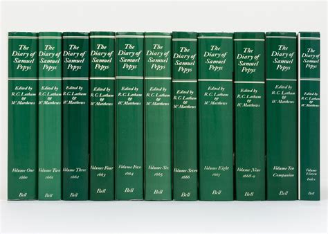 The Diary Of Samuel Pepys A New Complete Transcription Edited By Robert Latham And William