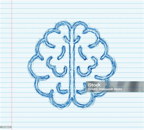 인간의 두뇌 스케치 아이콘 사고 과정 브레인 스토밍 좋은 생각 뇌 활동 벡터 스톡 일러스트레이션 Mental Wellbeing에 대한 스톡 벡터 아트 및 기타 이미지