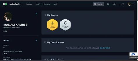 Manasi Kamble On Linkedin Connections Hackerrank Programming Oop