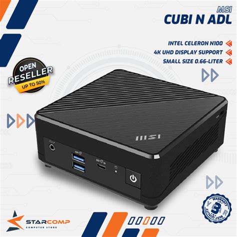 Promo Msi Cubi N Adl Mini Pc Intel Celeron N Barebone Ram Gb Ssd Cicil X Kab