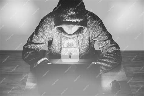 Premium Photo Man In Hoodie Is Hacking Personal Data Information Security Protection Of