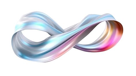 3d Wave Shape In Abstract Iridescent Rendering 24732925 Png