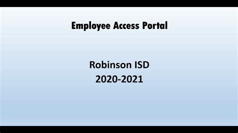 Risd Employee Access Portal Youtube