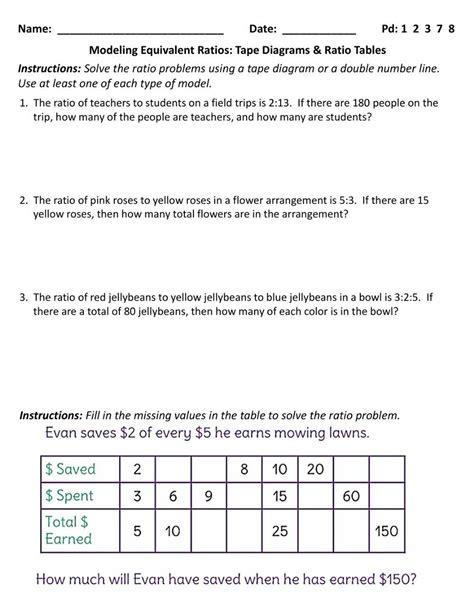 double number lines and equivalent ratios ck 12 foundation worksheets