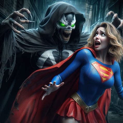 Supergirl Helpless Against Spawns Powers By Necromancer Rev On Deviantart