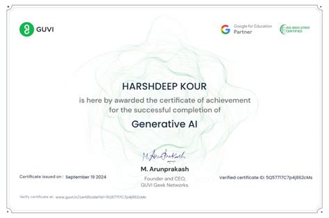 Harshdeep Kour On Linkedin Generativeai Artificialintelligence Ai Guvi
