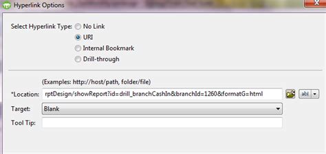 Java Eclipse Birt Hyperlink Drill Through Fail To Get Correct Url Stack Overflow