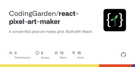GitHub CodingGarden React Pixel Art Maker A Simple X Pixel Art Maker Grid Built With React