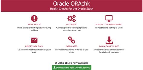 Health Checks For The Oracle Stack Using Orachk Oracledbwr