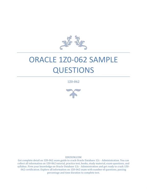 Ppt [pdf] Oracle 1z0 062 Sample Questions Powerpoint Presentation Free Download Id 9999395