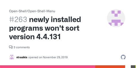 Newly Installed Programs Wont Sort Version 44131 · Issue 263 · Open