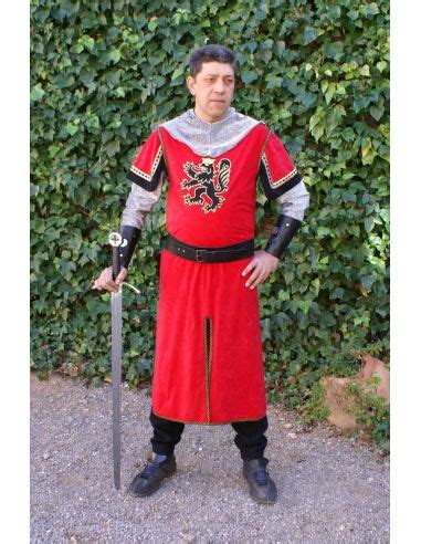 Traje Cavaleiro Medieval Sobre Manga Rojo Zetan Medieval Loja Medieval