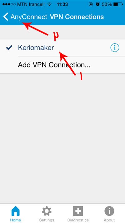 آموزش وی پی ان سیسکو برای Ios Kerio Maker