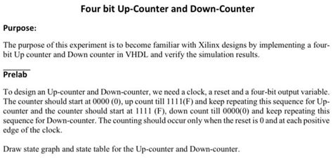 solved four bit up counter and down counter purpose the
